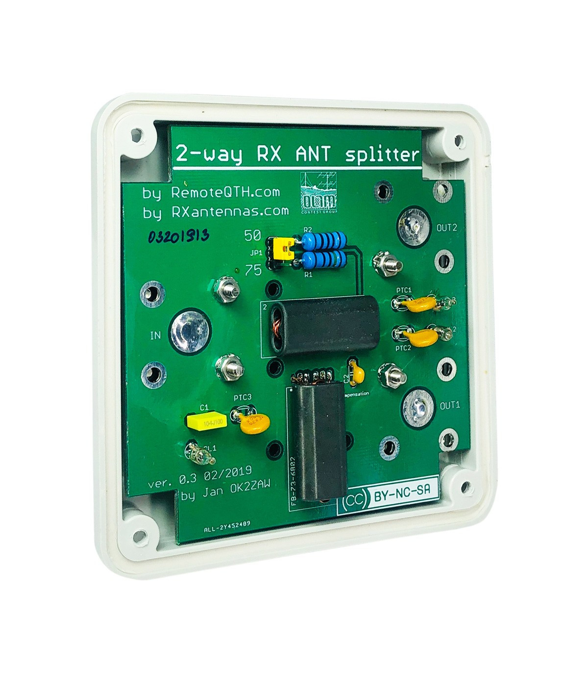 2-way splitter BOX RX antenna ASSEMBLED VERSION | hamparts.shop